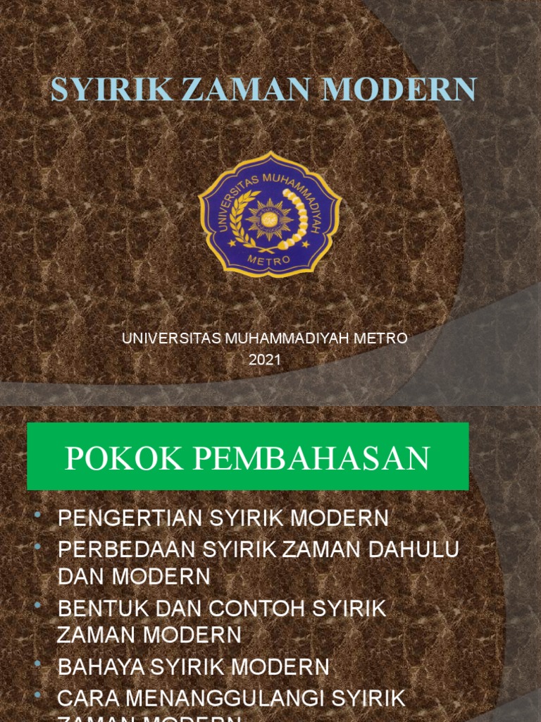 Syirik Zaman Modern | PDF | Agama & Spiritualitas | Gaya Hidup