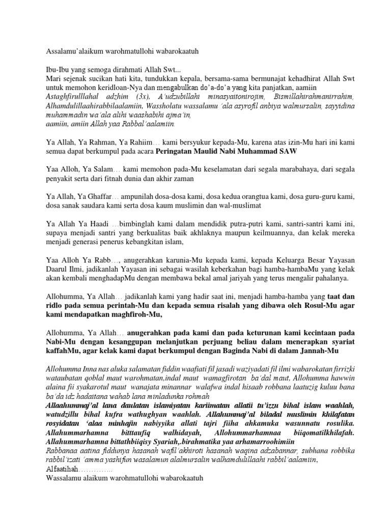 Konsep - Doa Maulid Nabi | PDF | Agama & Spiritualitas