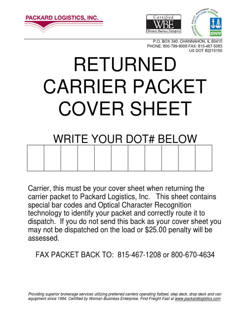 EX Broker Carrier - Packet | PDF | Cargo | Common Carrier
