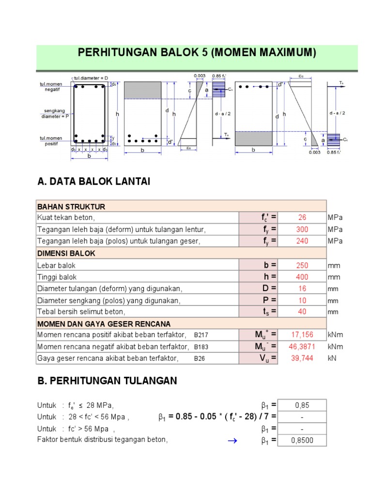 Balok Tipe 5 Ok | PDF