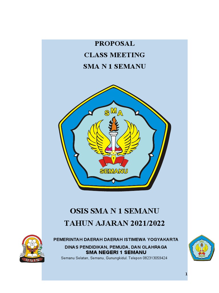 Proposal Kegiatan Class Meeting SMA N 1 | PDF | Karier & Perkembangan