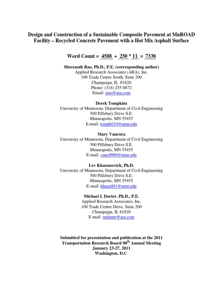 Sustainable Composite Pavement Design | PDF | Road Surface | Concrete