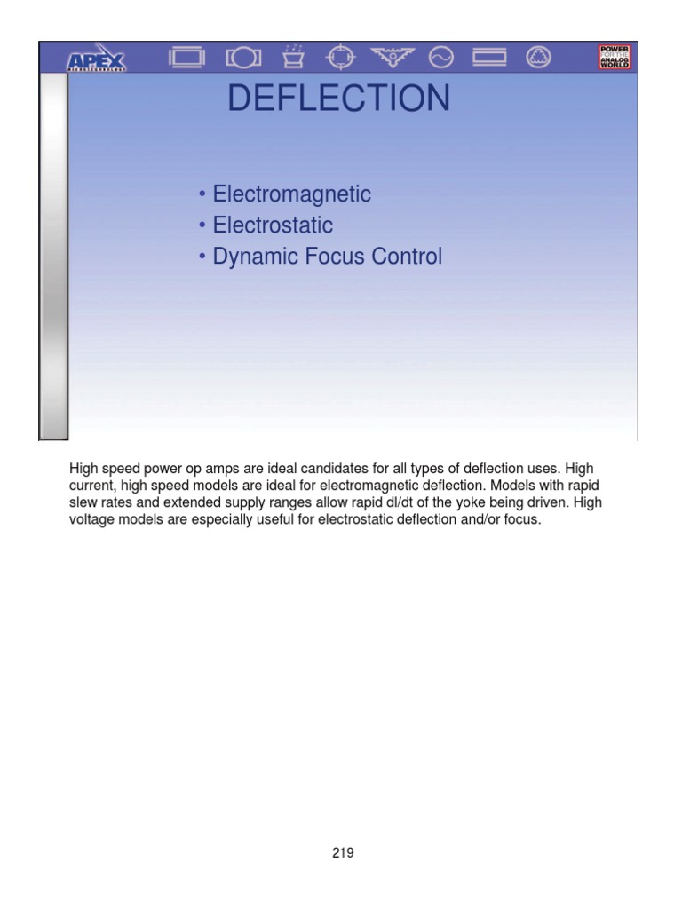 Deflection: Electromagnetic Electrostatic Dynamic Focus Control | PDF ...