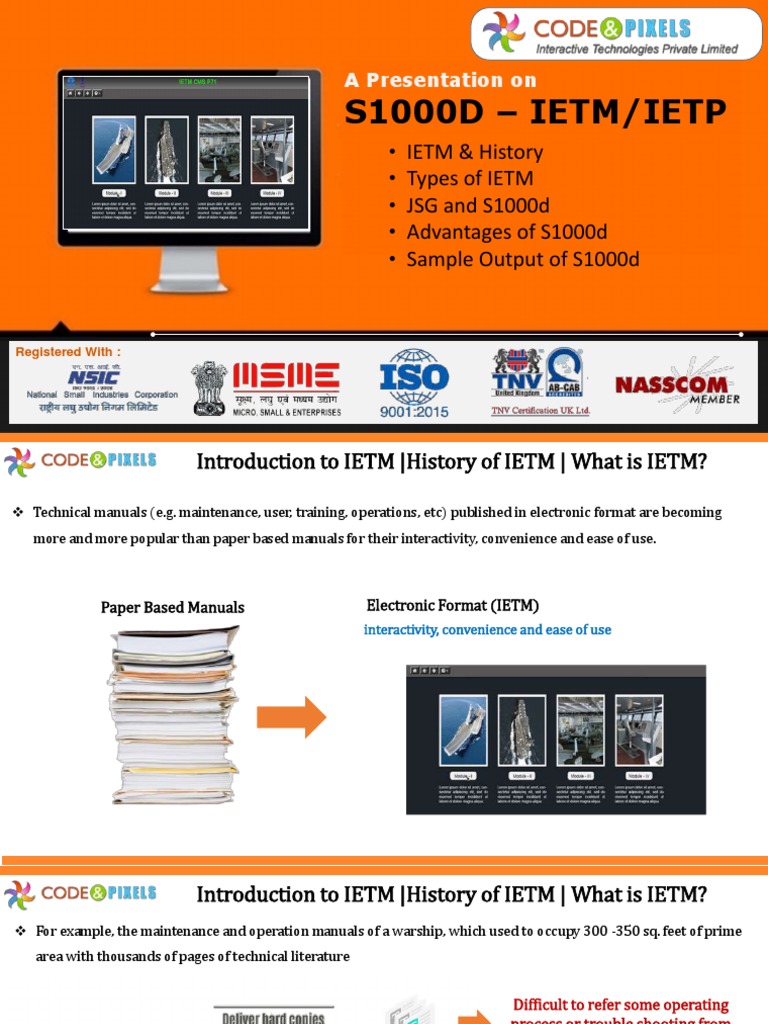 S1000D - IETM/IETP: - IETM & History - Types of IETM - JSG and S1000d ...