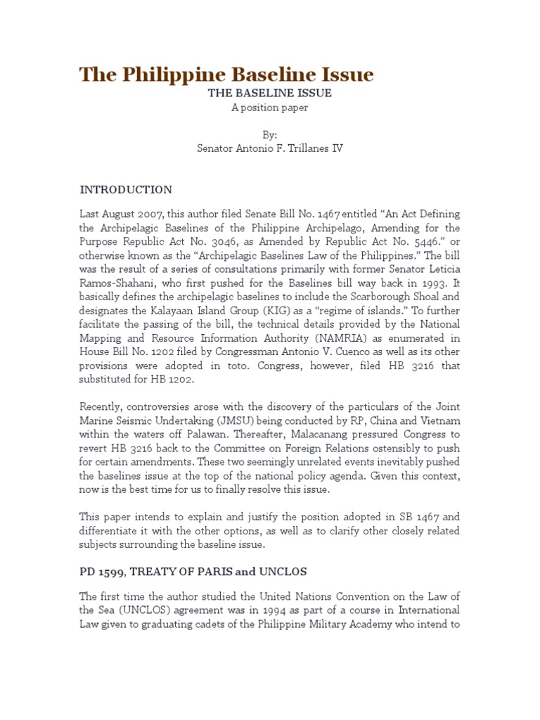 Philippine Baselines Law | PDF | Territorial Waters | United Nations ...