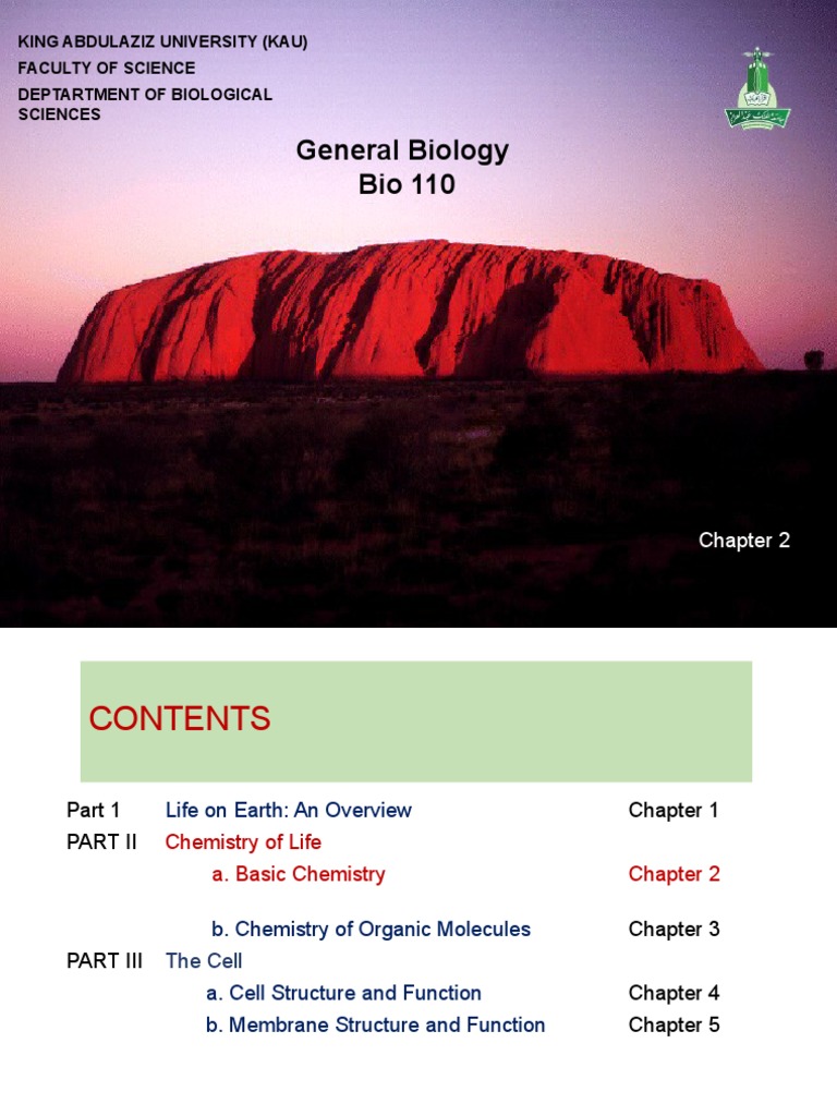 BIO 110 - Chapter 2 | PDF | Ph | Chemical Bond