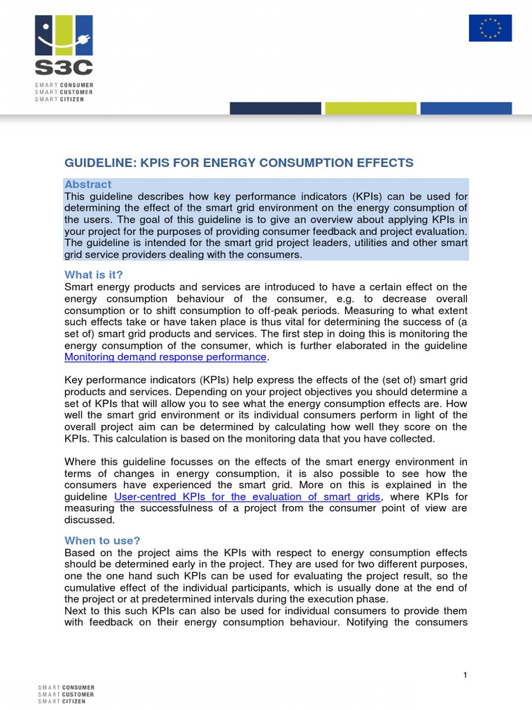 Guideline Kpis For Energy Consumption Effects | PDF | Performance ...