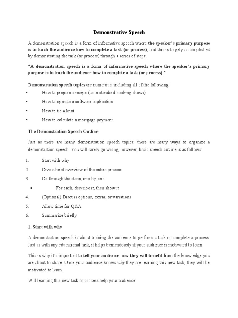 Demonstrative Speech | PDF | Speech | Cognition