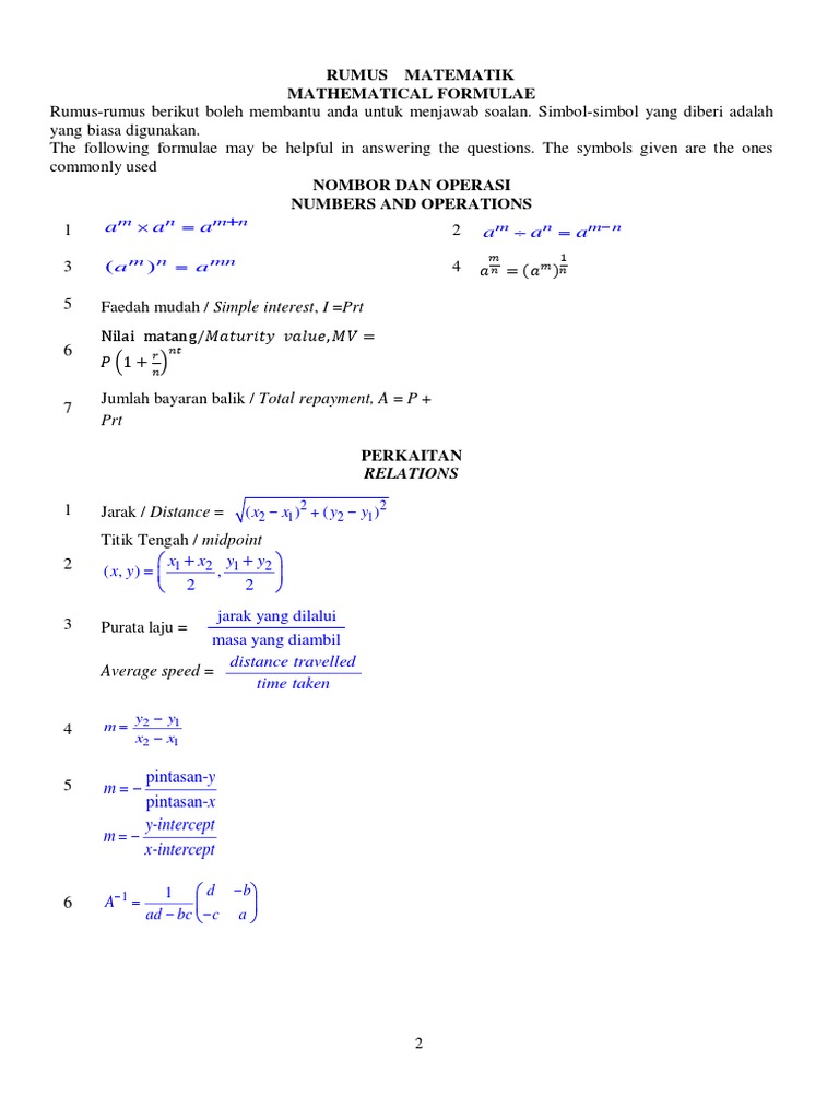 Kertas Trial Matematik Perak K1&2 Set 2 + Skema | PDF | Area | Geometry