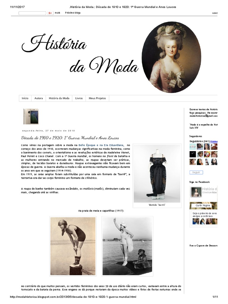 A - História Da Moda - Atraves Dos Tempos | PDF | Moda | Roupas