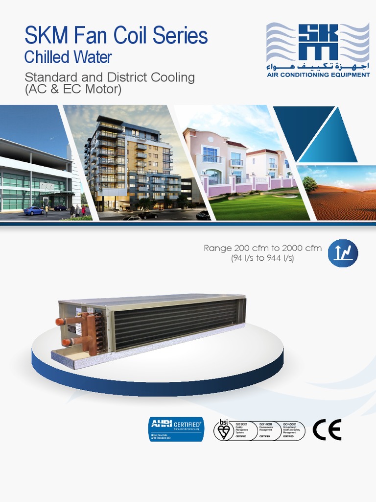 SKM Fan Coil Series: Chilled Water | PDF | Thermostat | Electric Heating