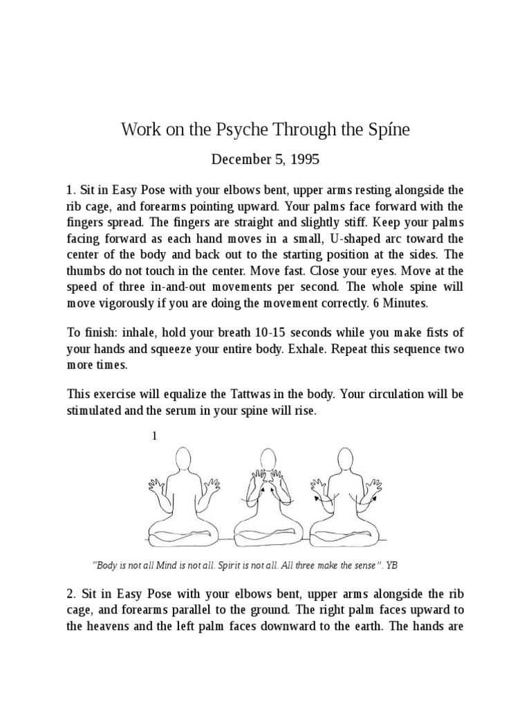 Work On The Psyche Through The Spine | PDF | Hand | Breathing