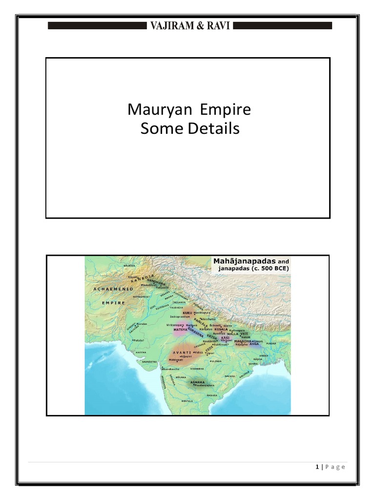 Some Details: Mauryan Empire | PDF | Ancient India | South Asia