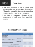 Cost Sheet Problems | PDF | Cost Of Goods Sold | Cost