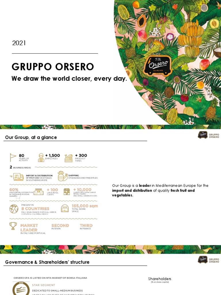 Orsero Group: Fresh Produce Leadership | PDF | Sustainability | Foods