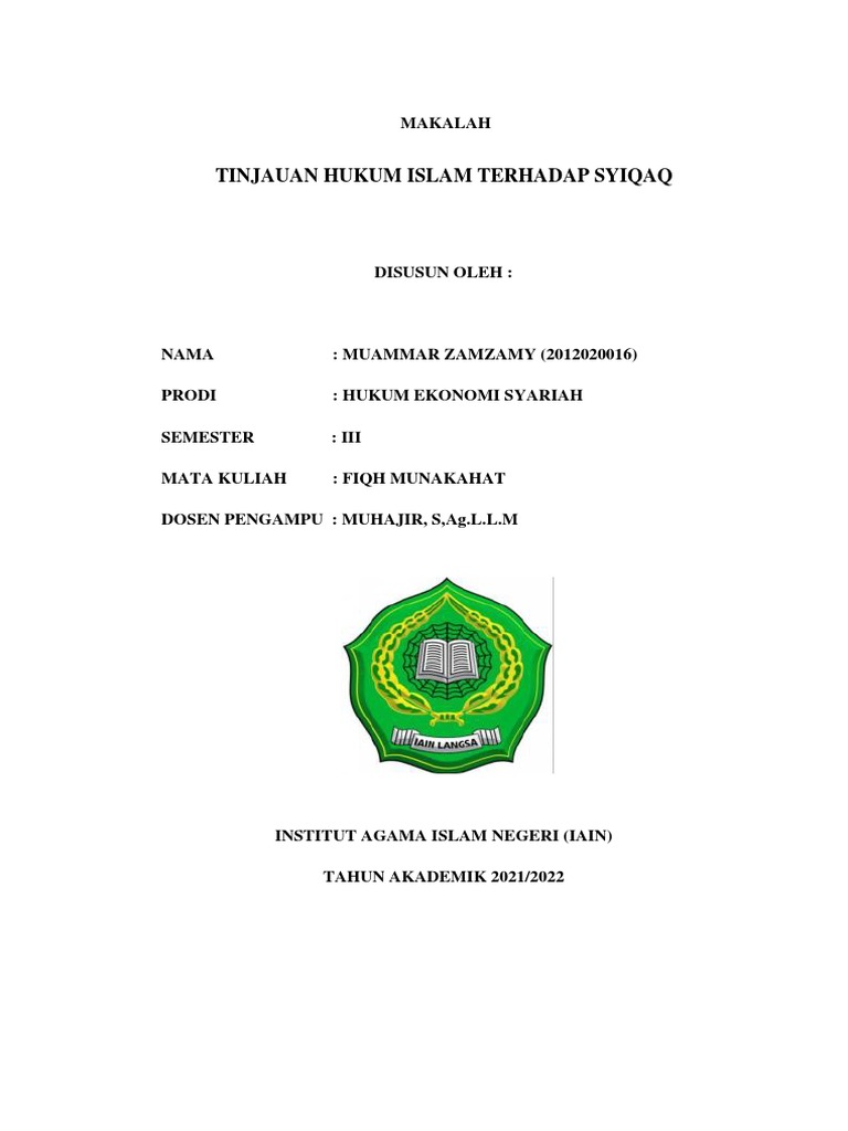 Makalah Syiqaq | PDF
