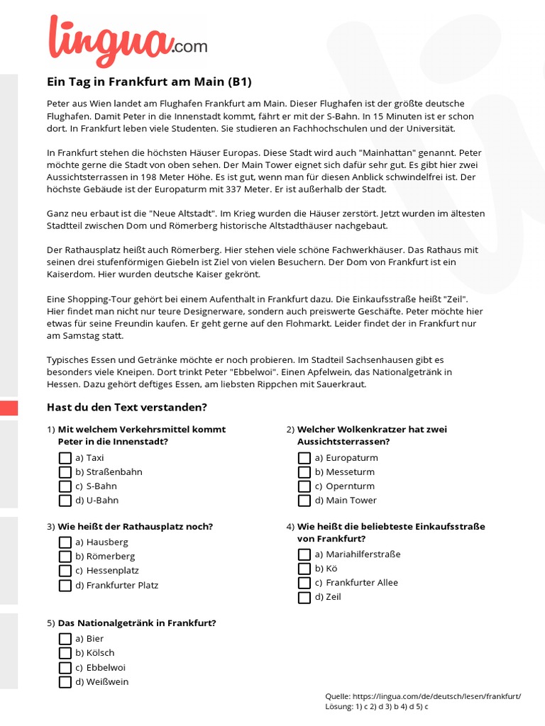 Deutsch Text Frankfurt | PDF