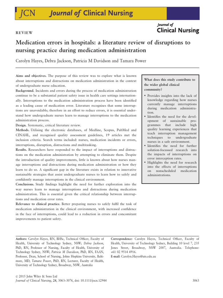 Literature Review Example | PDF | Nursing | Patient Safety