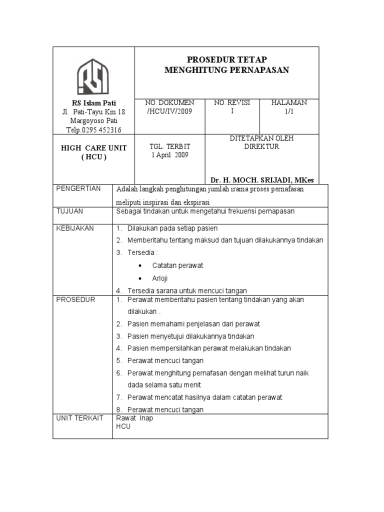 Protap Menghitung Pernafasan | PDF