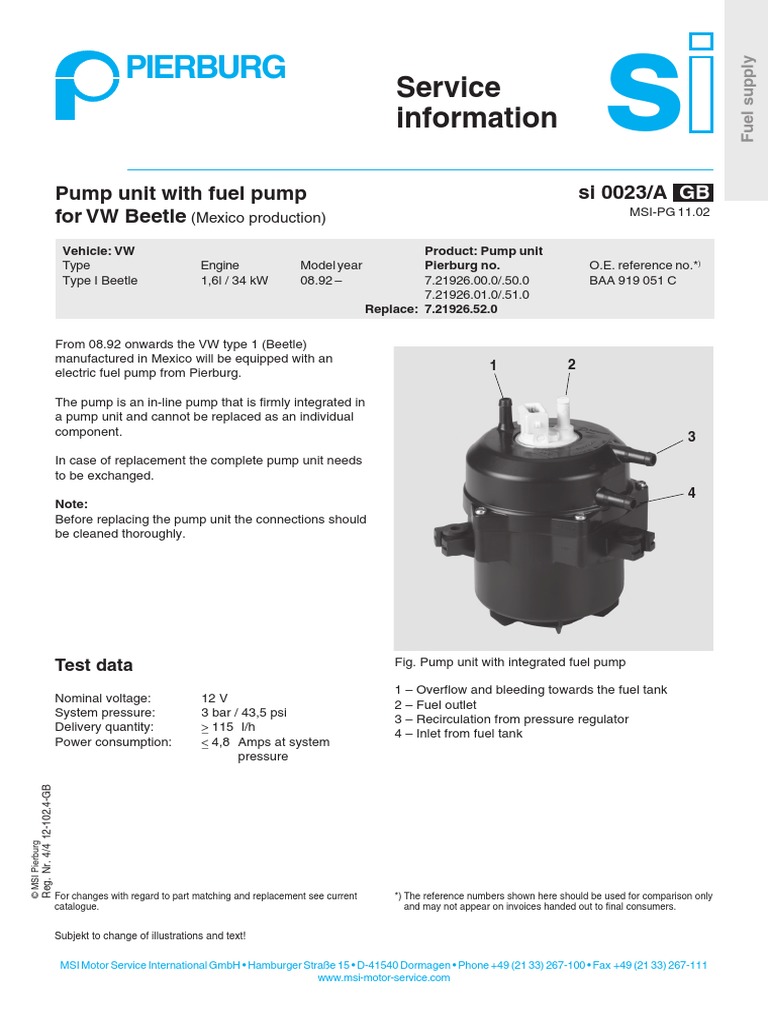 Pierburg: Service Information | PDF | Vehicles | Manufactured Goods