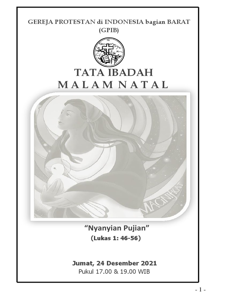 Tata Ibadah Malam Natal - GPIB Bethesda (24 Desember 2021) | PDF