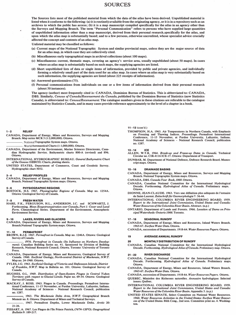 Sources and References: A Comprehensive Listing of Data Sources for ...