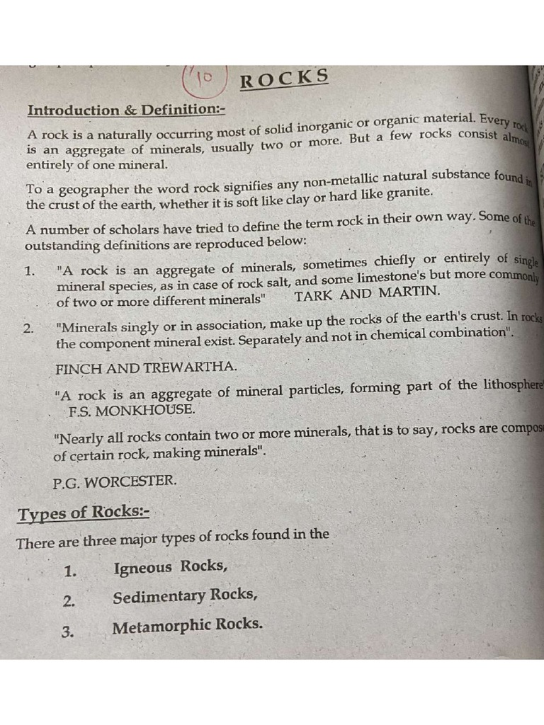 Types of Rocks | PDF