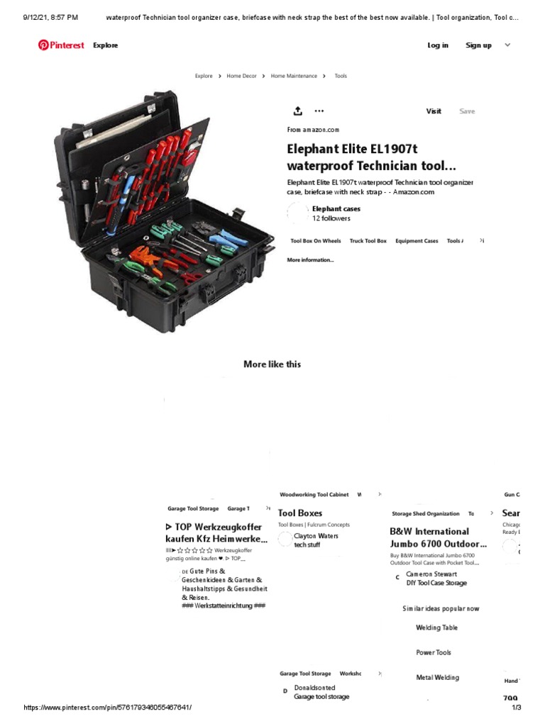 Elephant Elite EL1907t Waterproof Technician Tool : Pinterest | PDF ...