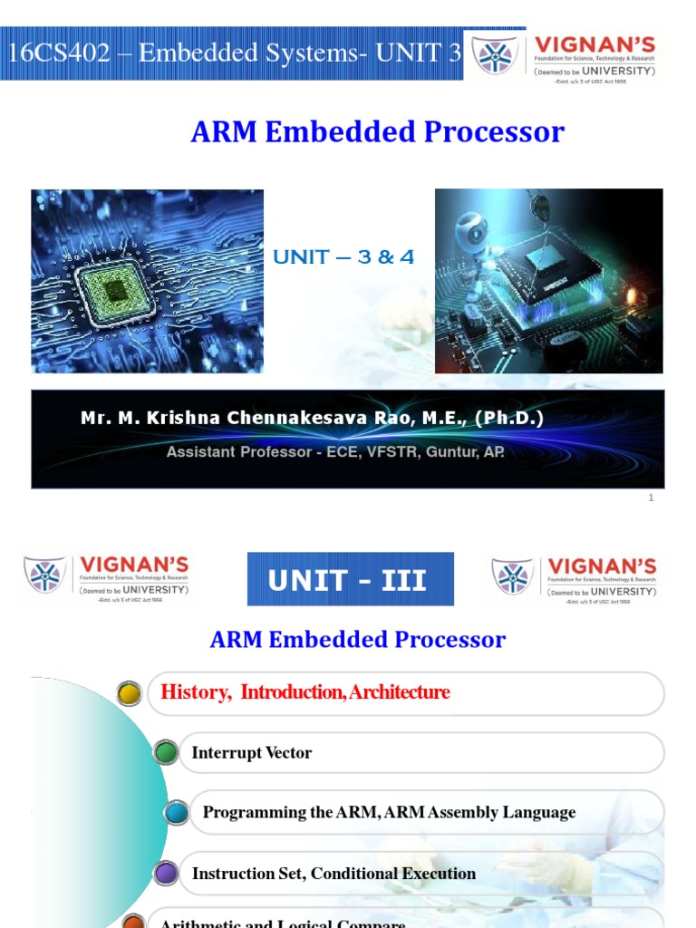 MKC ES Units 3&4 ARM 1 | PDF | Arm Architecture | Central Processing Unit