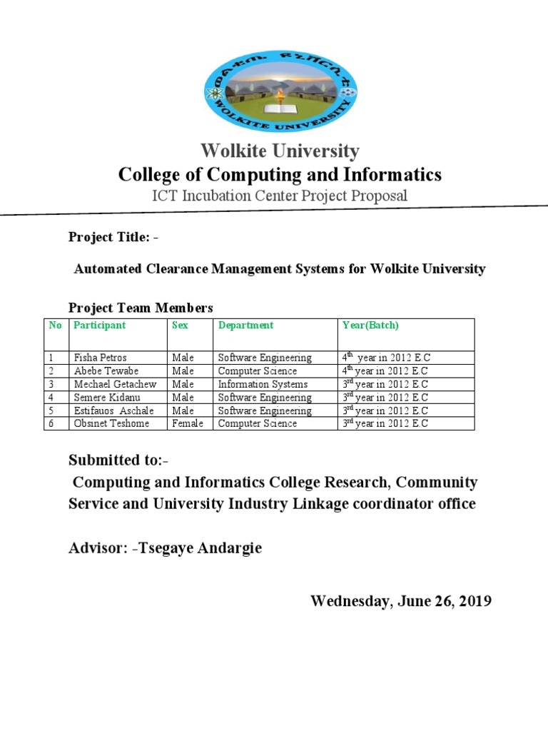 Automated Clearance Management Systems For Wolkite University | PDF ...