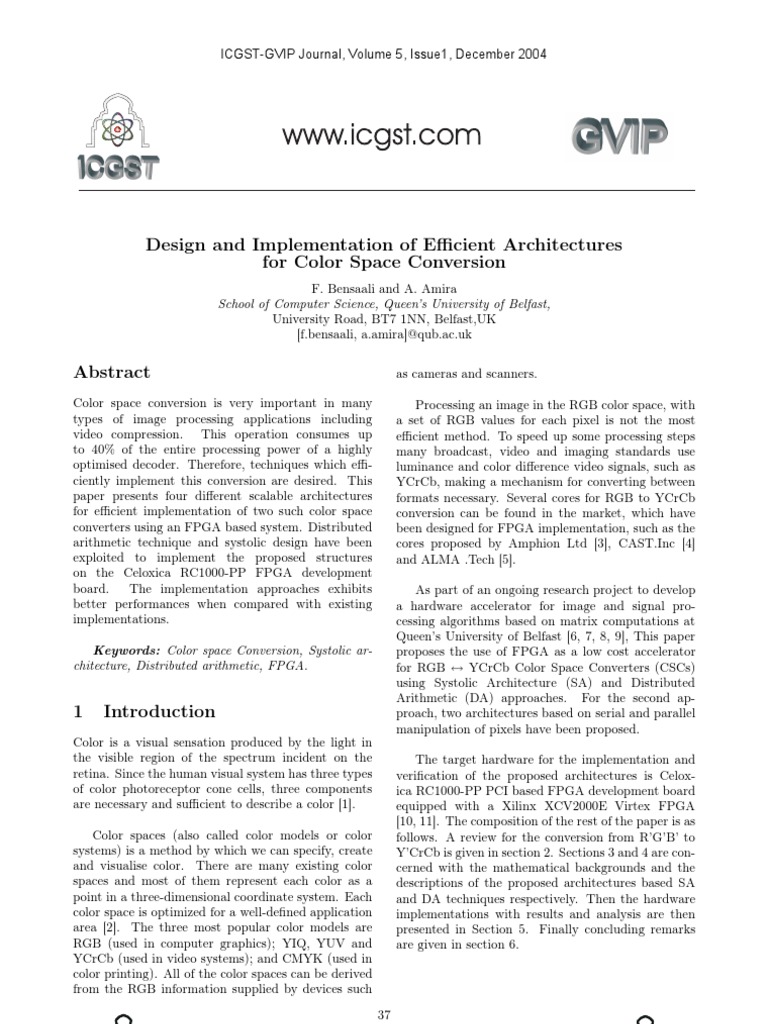 Color Space Conversion | PDF | Rgb Color Model | Color