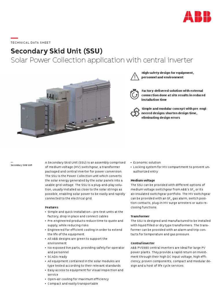 Secondary Skid Unit (SSU) : Solar Power Collection Application With ...