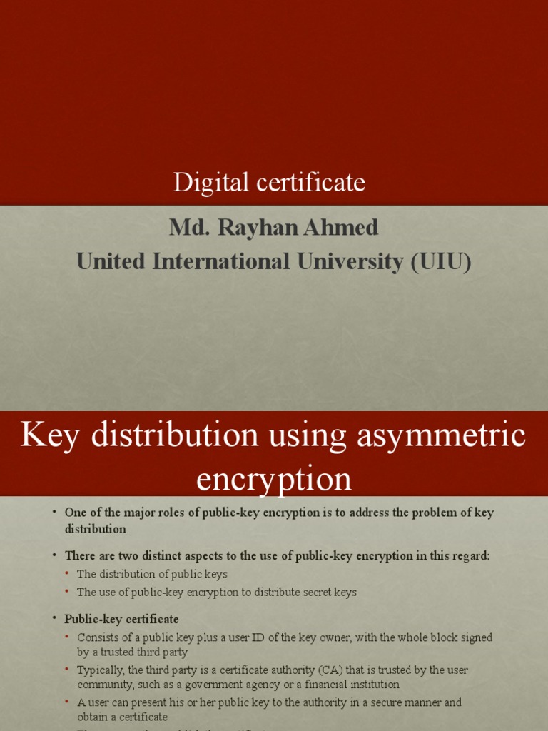 Digital Certificate: Md. Rayhan Ahmed United International University ...