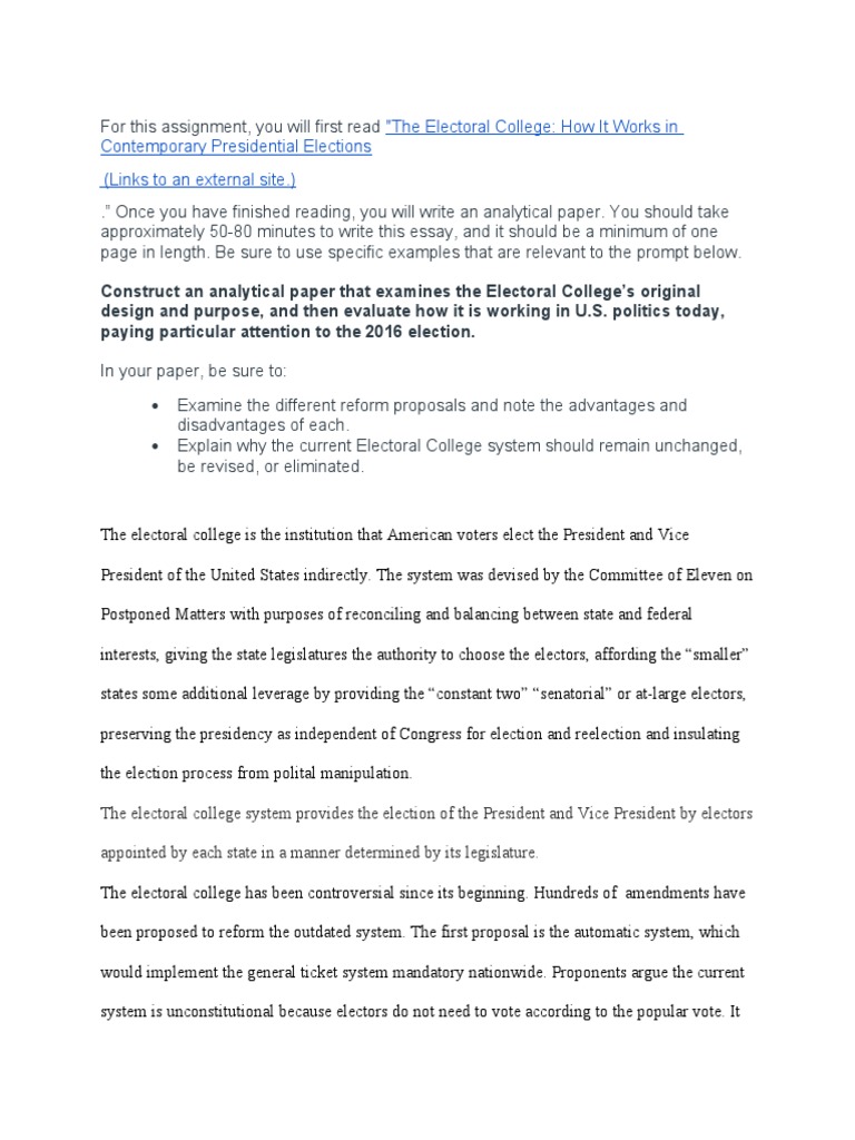 "The Electoral College: How It Works in Contemporary Presidential ...