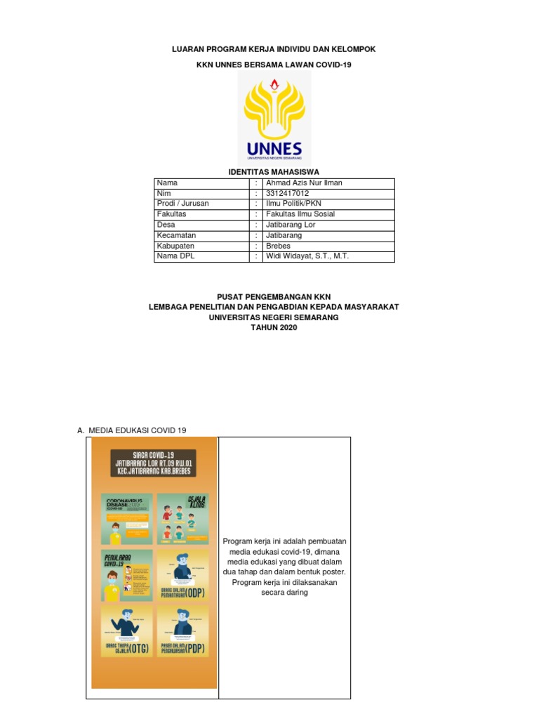 Contoh Laporan KKN Dan Proker | PDF