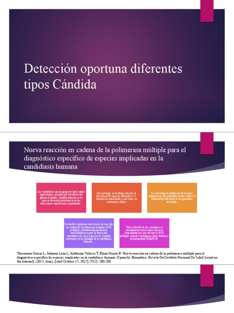 Deteccion Oportuna Diferentes Tipos Candida | PDF | Reacción en cadena ...