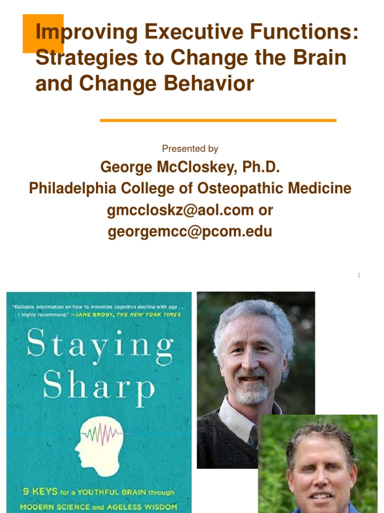 Executive Functions - McCloskey | PDF | Executive Functions | Learning Disability
