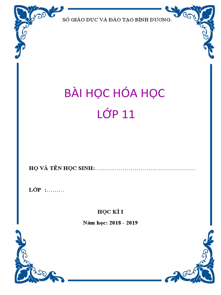 Bai Hoc Hoa 11 Hki | PDF
