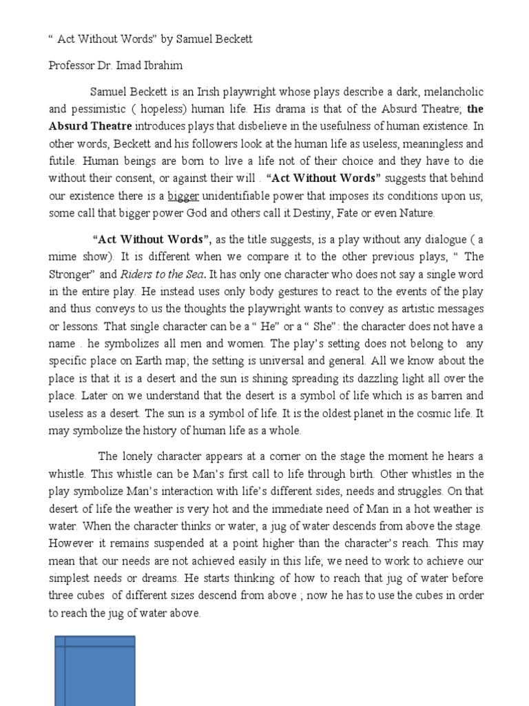 Act Without Words 2nd Year | PDF