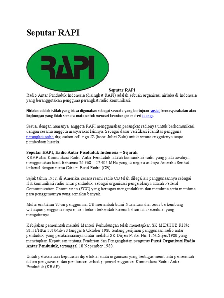 Seputar RAPI | PDF