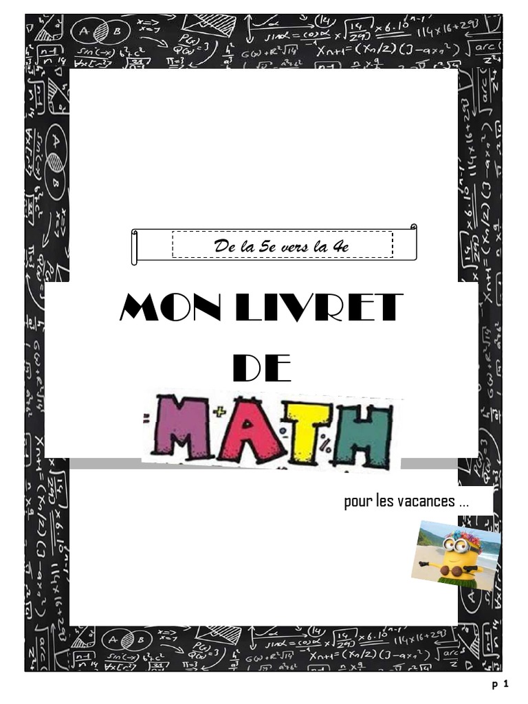 Livret - Maths - de La 5ème Vers La 4ème | PDF | Zone | Triangle