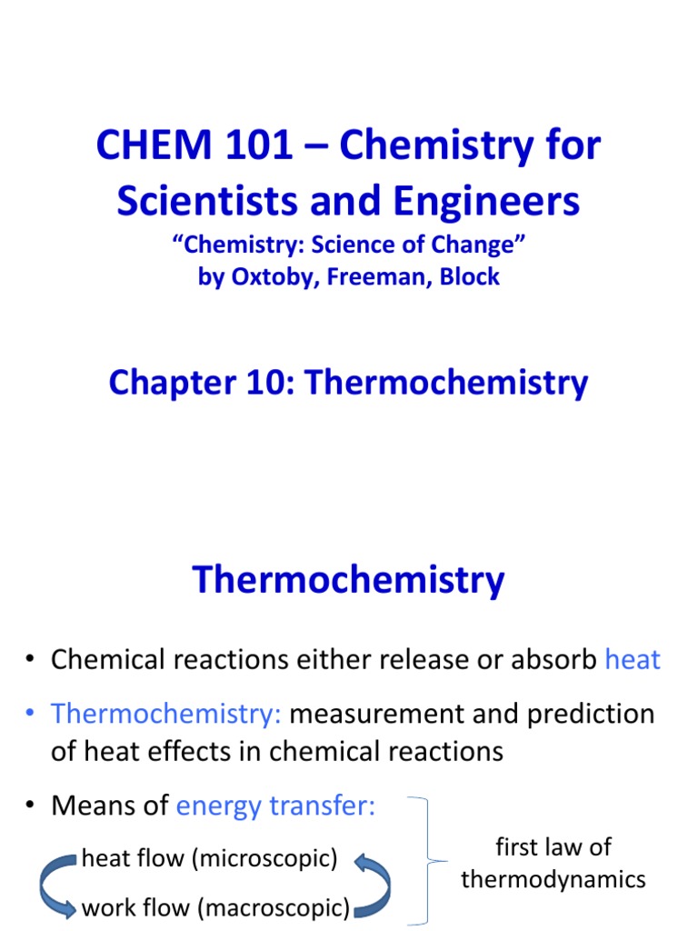 CH 10 11 Thermochemistry Part1 Web | PDF | Heat | Enthalpy