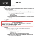 Evidence RULES Outline | Government Information | Criminal Justice