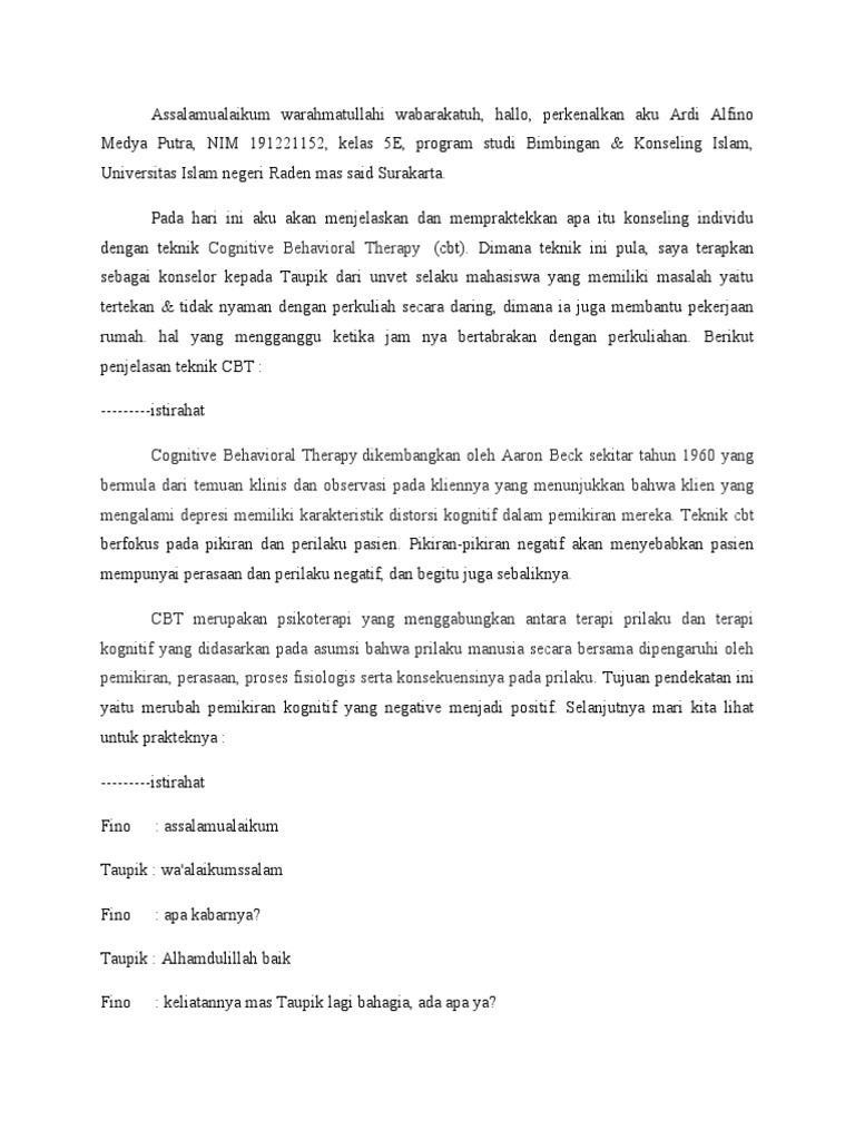 Teks Dialog Tugas TMBKI Video | PDF