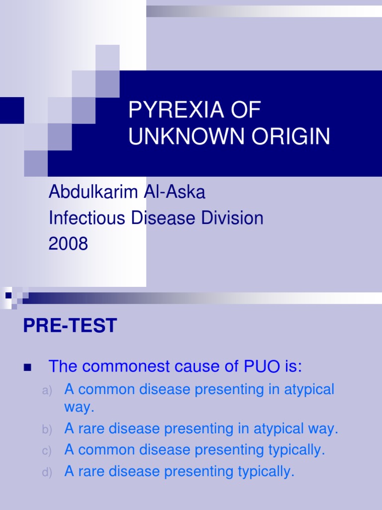 INFECTIONS Pyrexia of Unknown Origin | PDF | Tuberculosis | Infection
