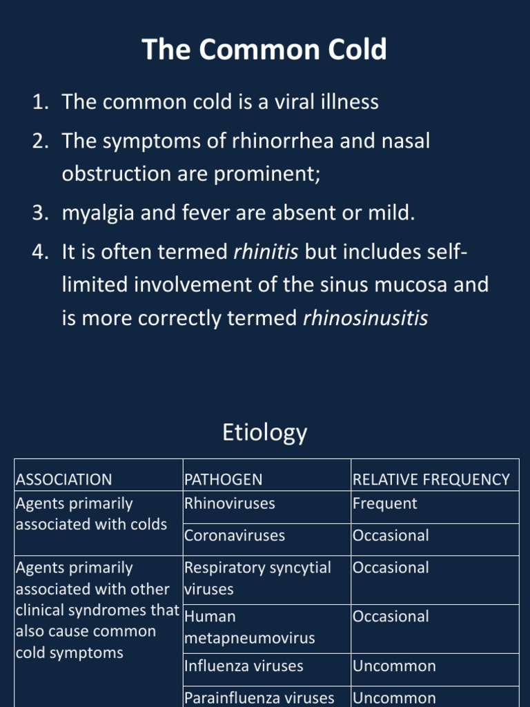 RS ARI-Common Cold - PPT 93 | PDF | Common Cold | Pneumonia