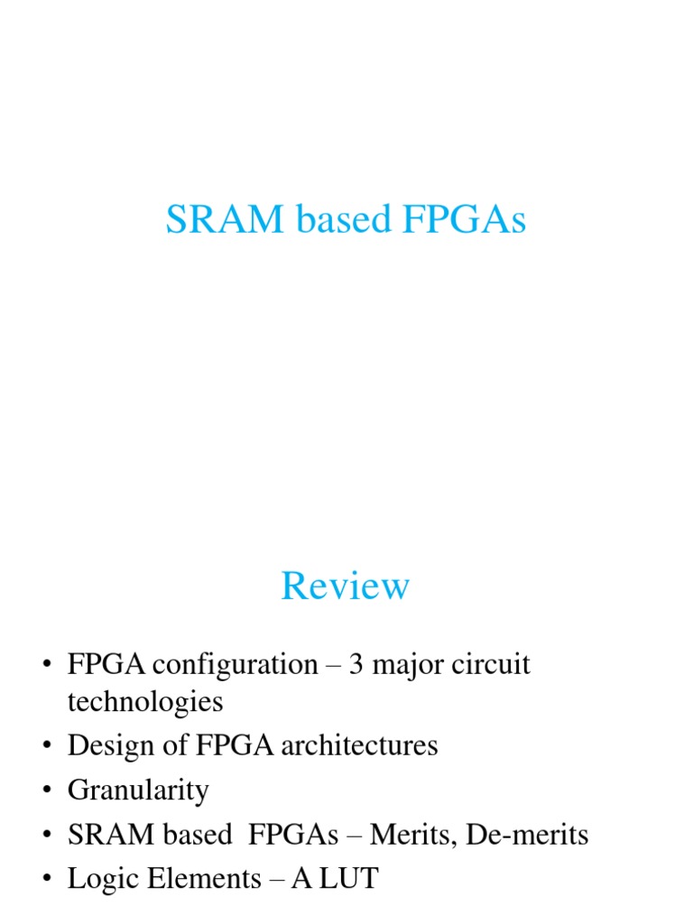 SRAM Based FPGAs | PDF