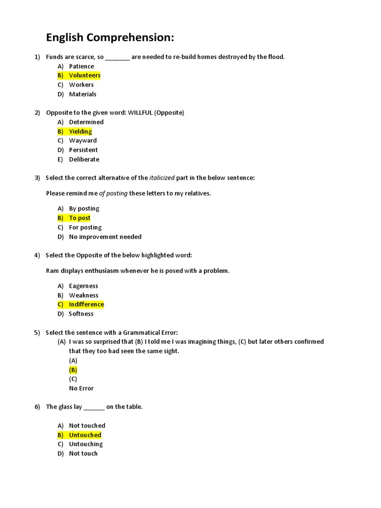 Sample Test Questions | PDF | Linked In | Recruitment