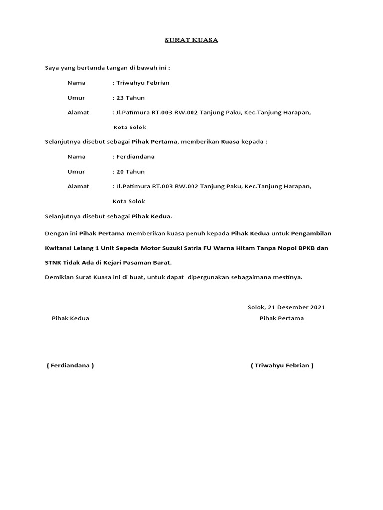 7.surat Kuasa Rian | PDF