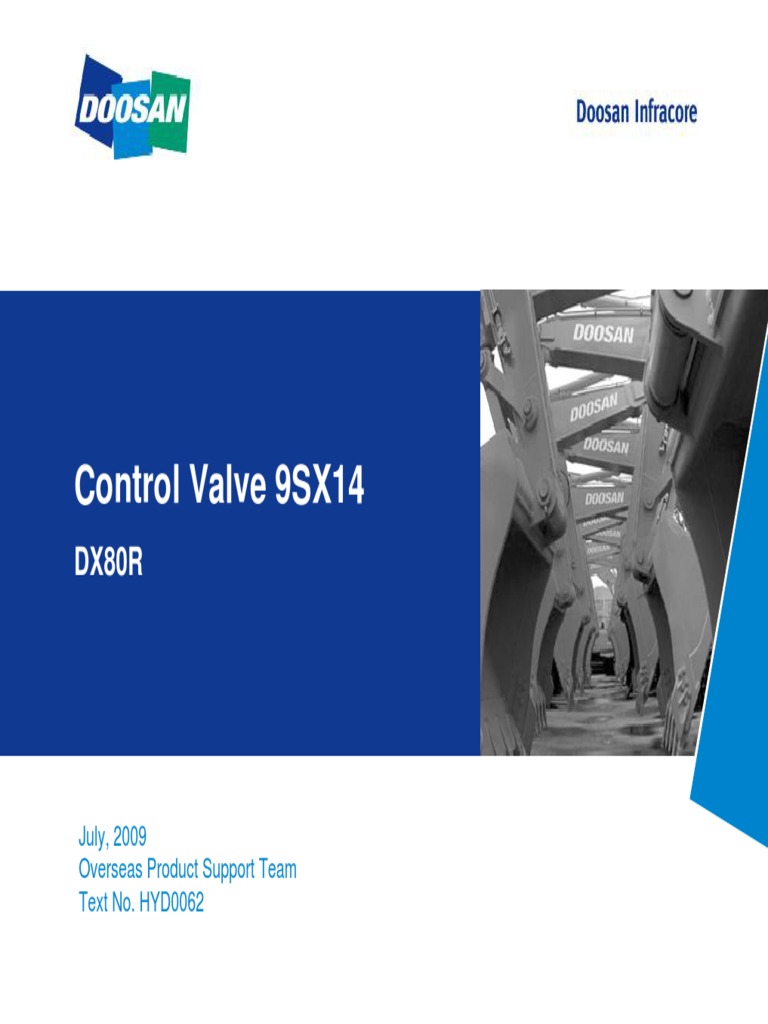 DX80R Control Valve 9SX14 | PDF | Valve | Pump